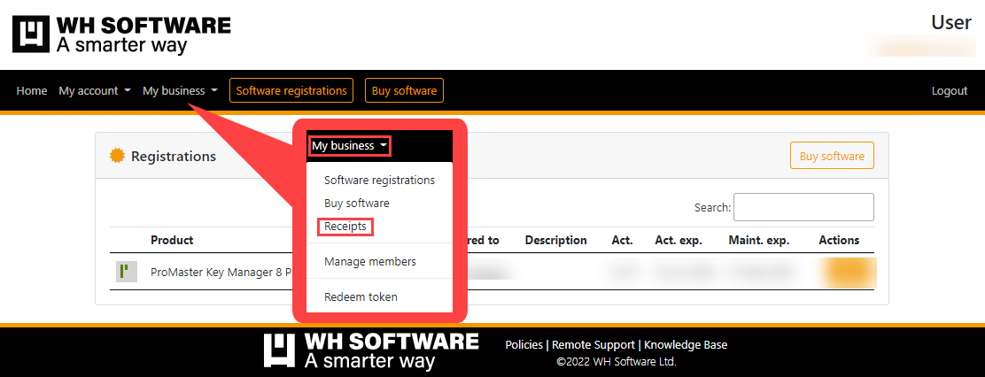 Invoices | WH Software Knowledge Base